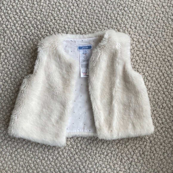 Jacadi | Jackets & Coats | Jacadi White Furry Vest Girls 2m | Poshmark